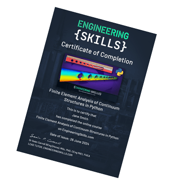 Finite Element Analysis of Continuum Structures in Python | EngineeringSkills.com