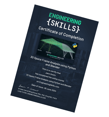 3D Space Frame Analysis using Python and Blender | EngineeringSkills.com