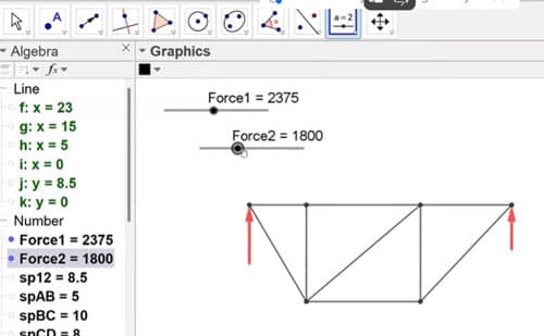 Parametric Graphic Statics with GeoGebra | EngineeringSkills.com