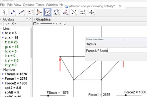 Parametric Graphic Statics with GeoGebra | EngineeringSkills.com