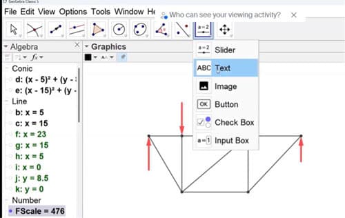 Parametric Graphic Statics with GeoGebra | EngineeringSkills.com