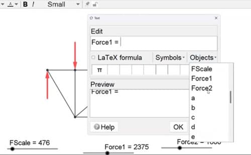Parametric Graphic Statics with GeoGebra | EngineeringSkills.com